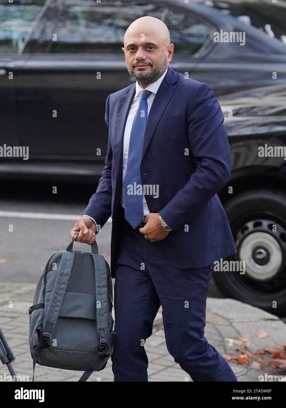 Former health secretary Sajid Javid arrives to give evidence to the UK ...