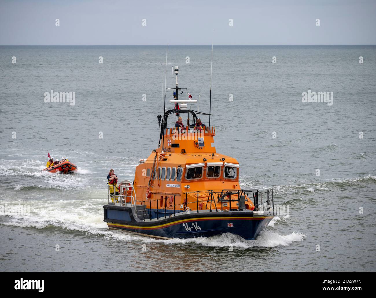 Whitby lifeboat on an exercise during the regatta Stock Photo - Alamy