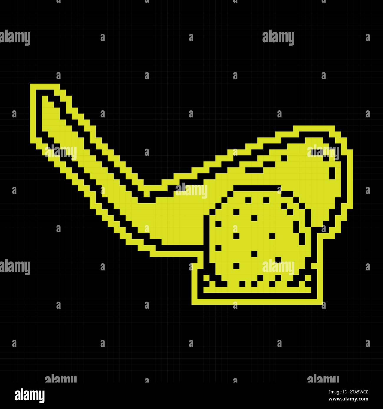 golf club Pixel silhouette icon with ball on grass. Golfer takes aim ...