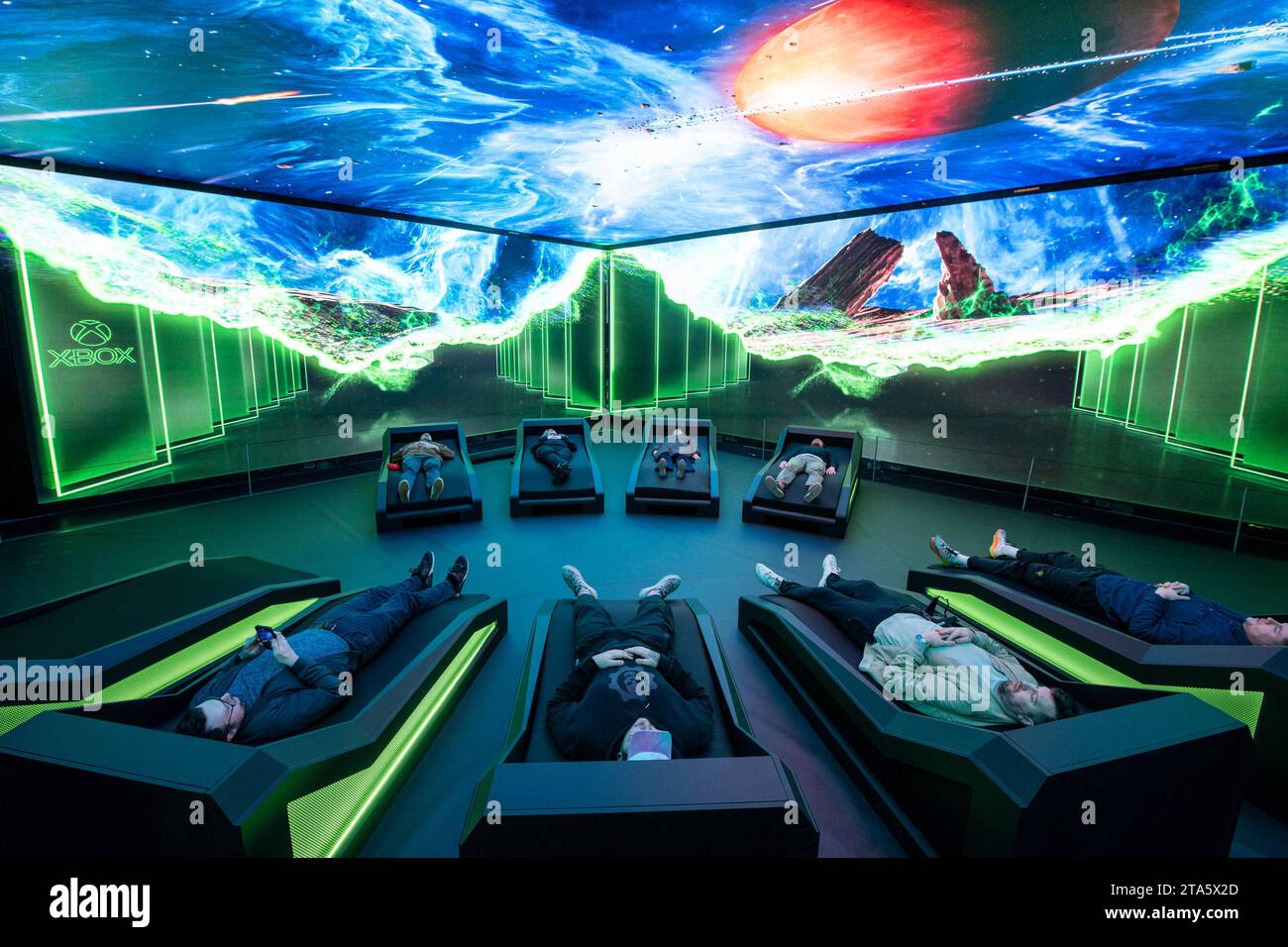 EDITORIAL USE ONLY Members of the public explore the Xbox Power Your ...