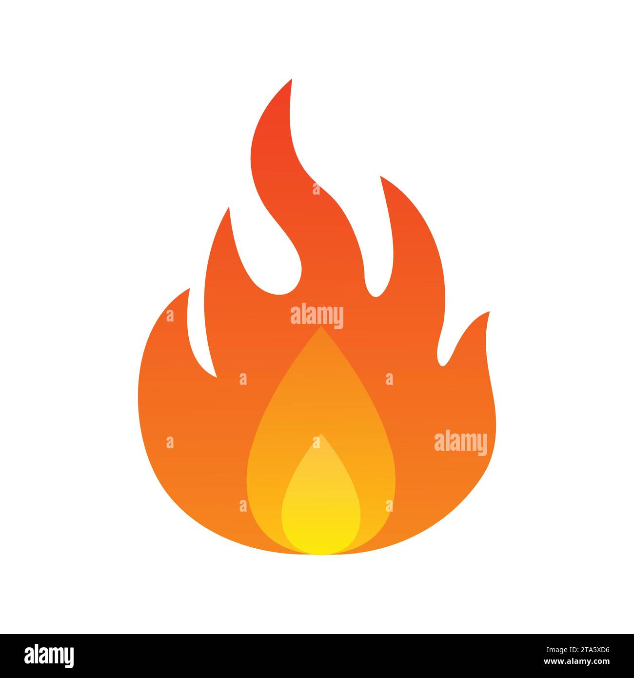 High quality fire emoticon isolated on white background. Fire emoji ...