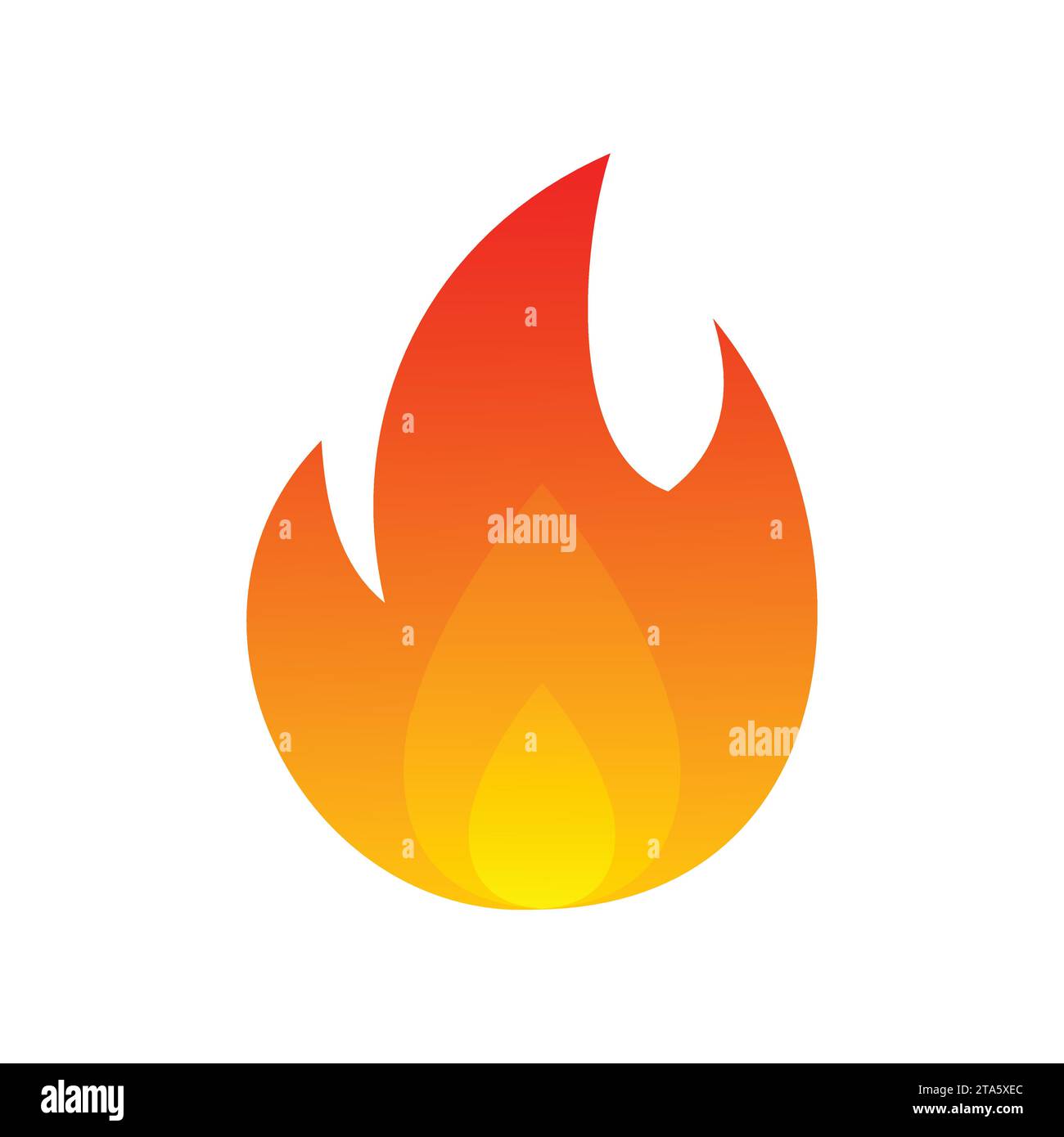 High quality fire emoticon isolated on white background. Fire emoji ...