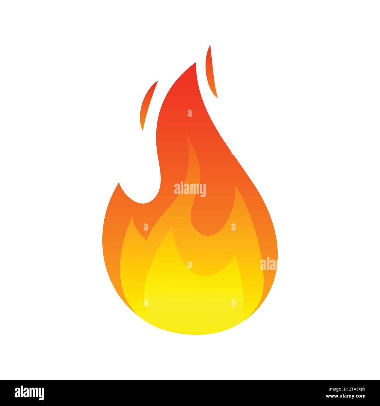 High quality fire emoticon isolated on white background. Fire emoji ...
