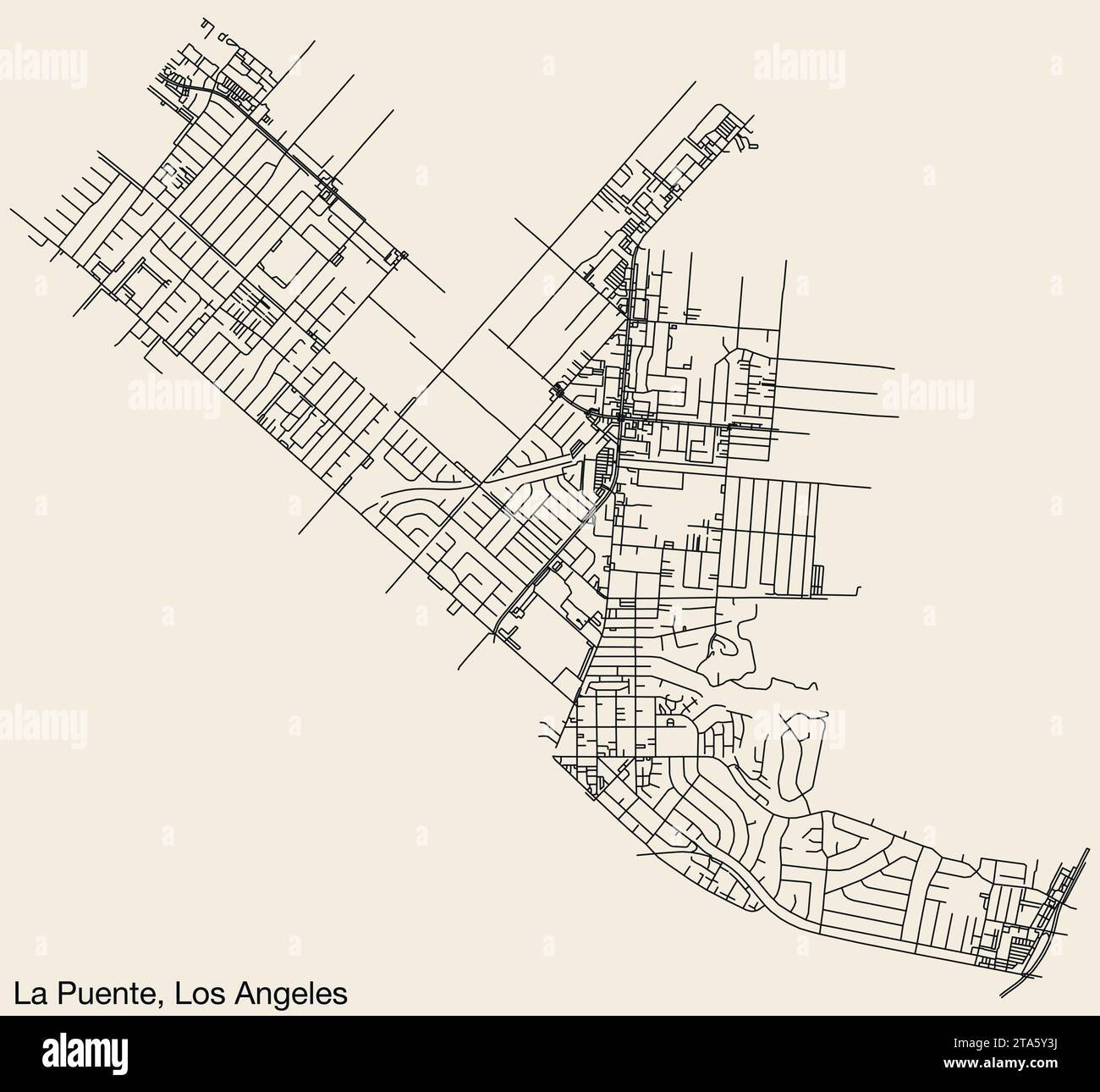 Street roads map of the CITY OF LA PUENTE, LOS ANGELES CITY COUNCIL ...