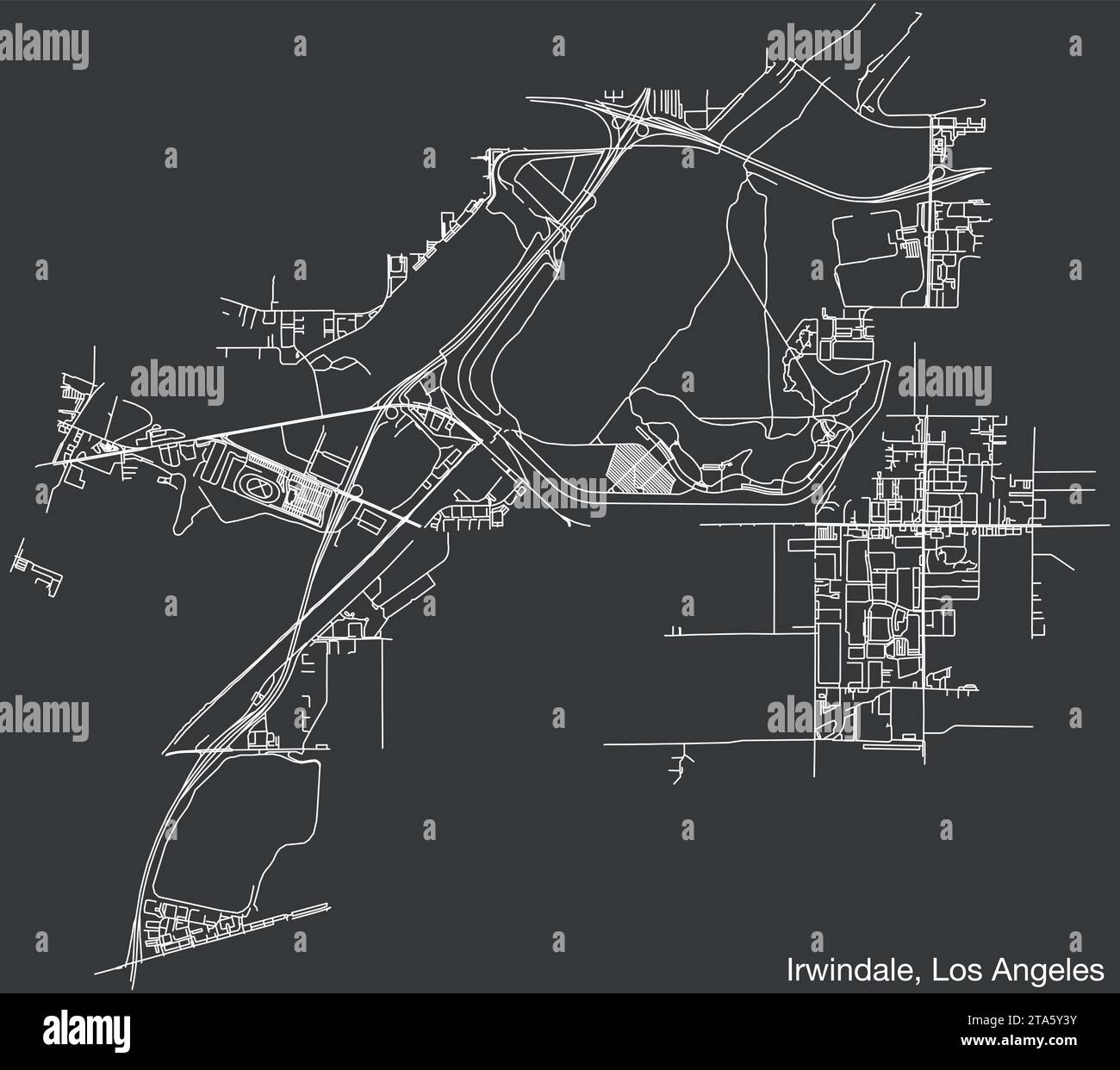 Los angeles street map Stock Vector Images - Alamy