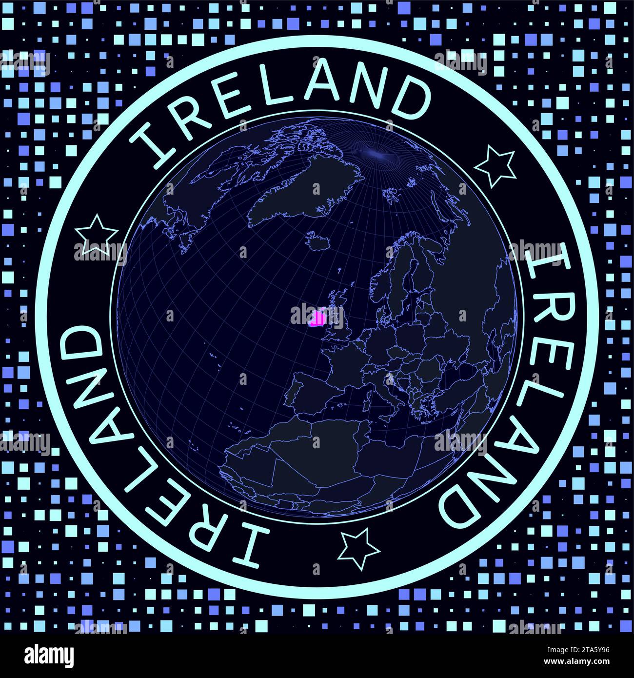 Map satellite geography ireland Stock Vector Images - Alamy