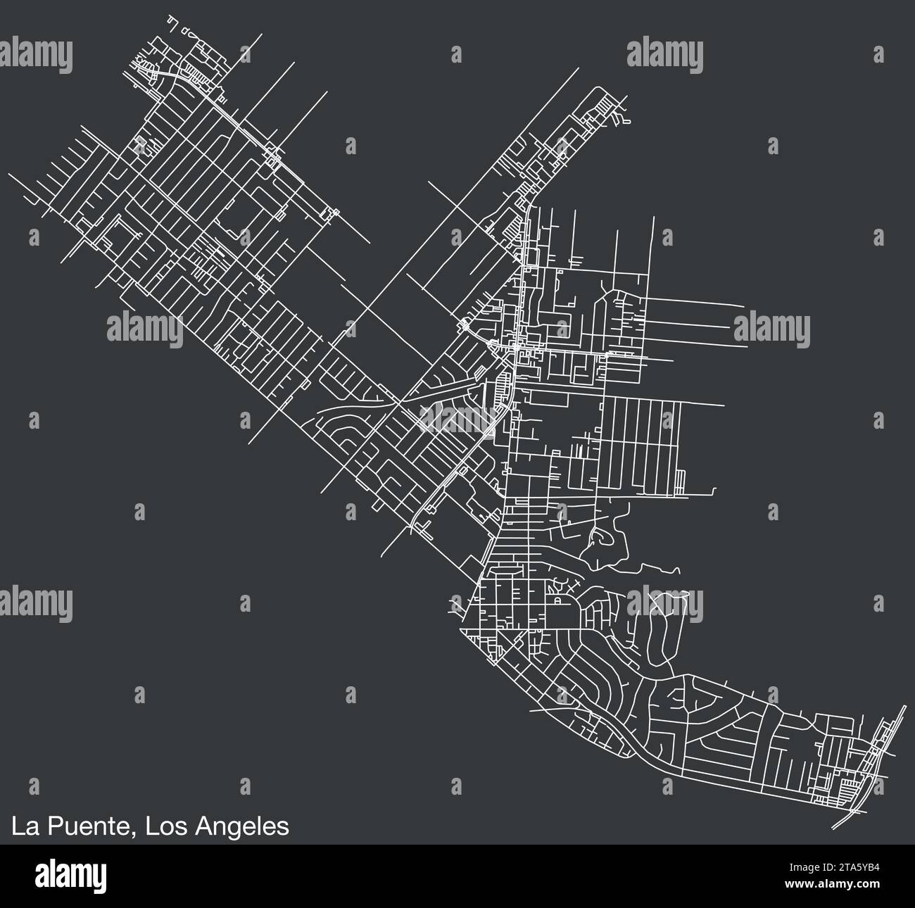 Street roads map of the CITY OF LA PUENTE, LOS ANGELES CITY COUNCIL ...