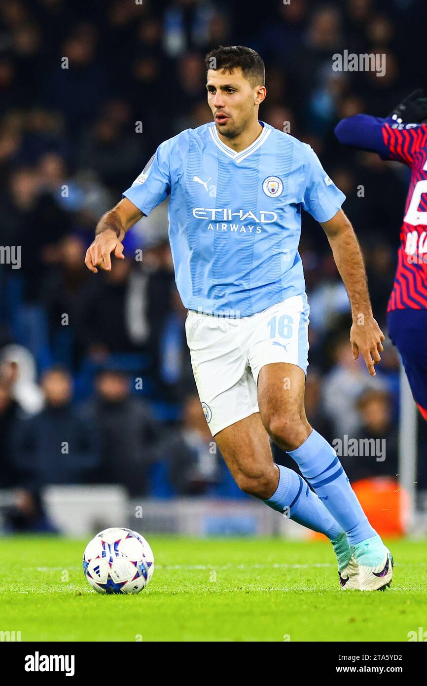 Manchester, UK. 29th Nov, 2023. Rodri of Manchester City during the Manchester City FC v RB ...