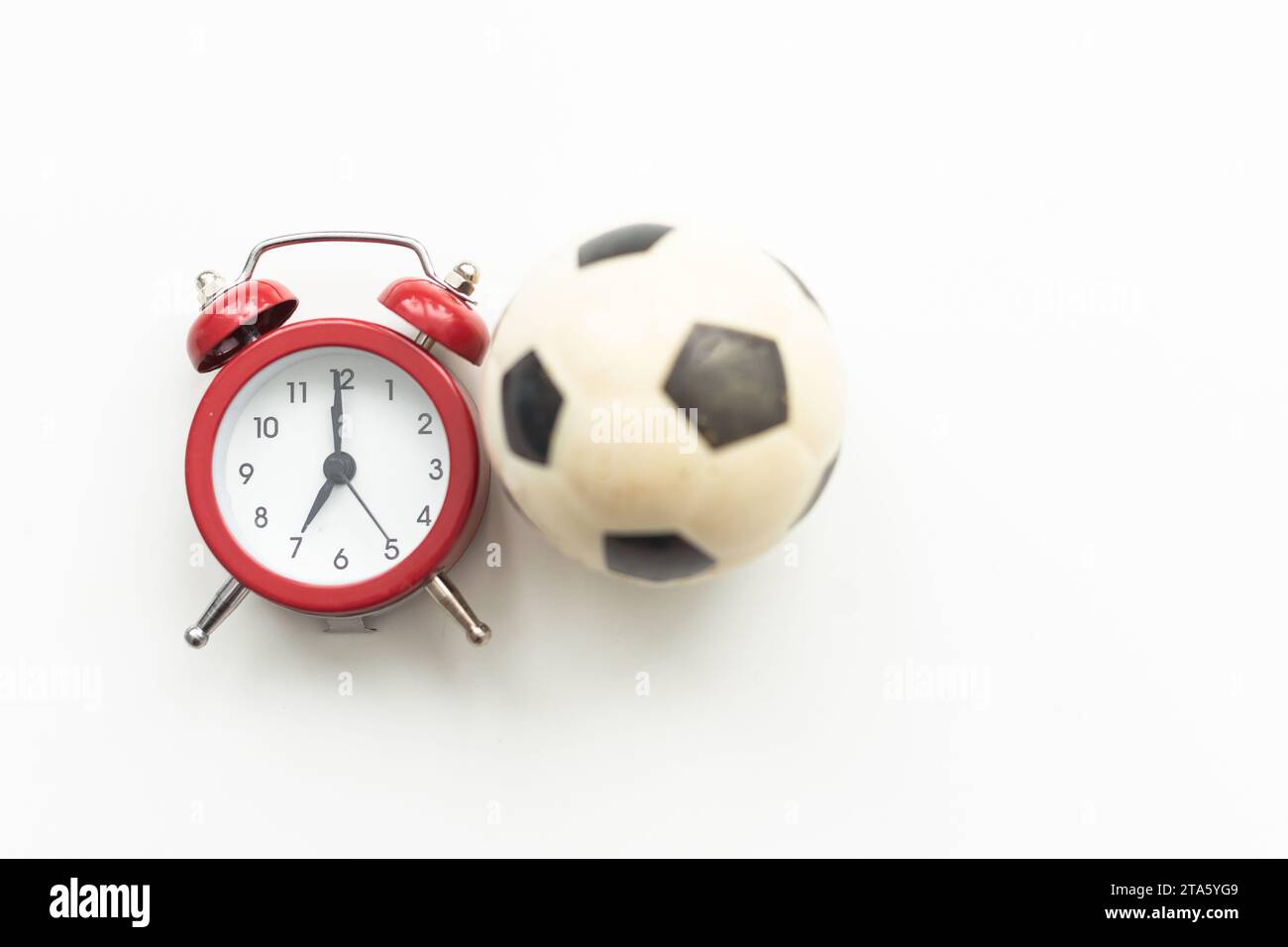 Abstract photo made Play Clay. Football ball with some objects around ...