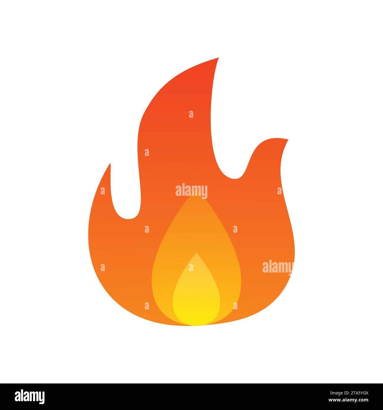 High quality fire emoticon isolated on white background. Fire emoji ...