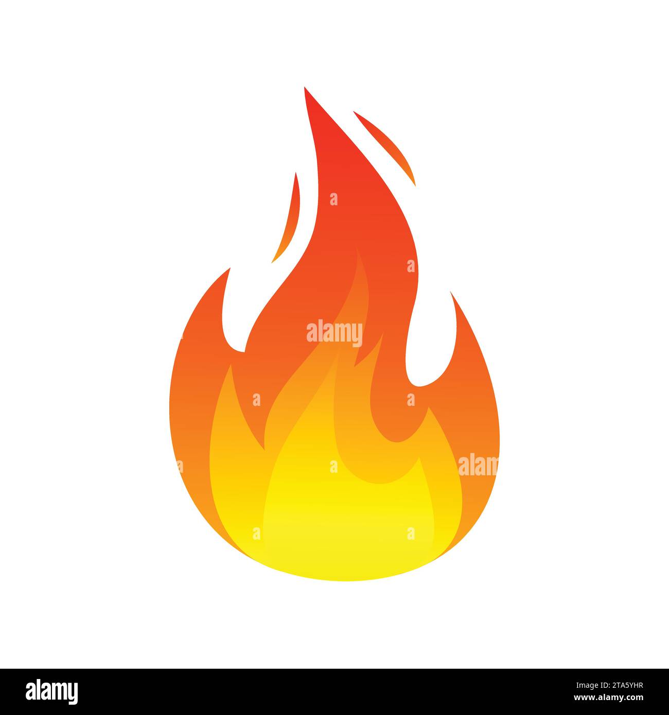 High quality fire emoticon isolated on white background. Fire emoji ...