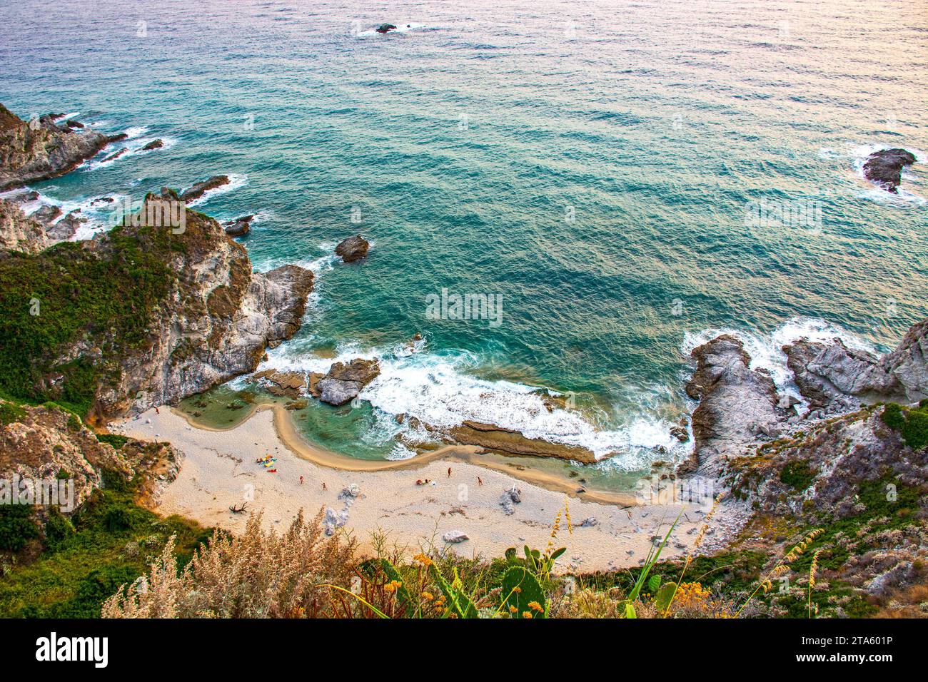 Praia i Focu beach near Capo Vaticano in Calabria, southern Italy, in ...