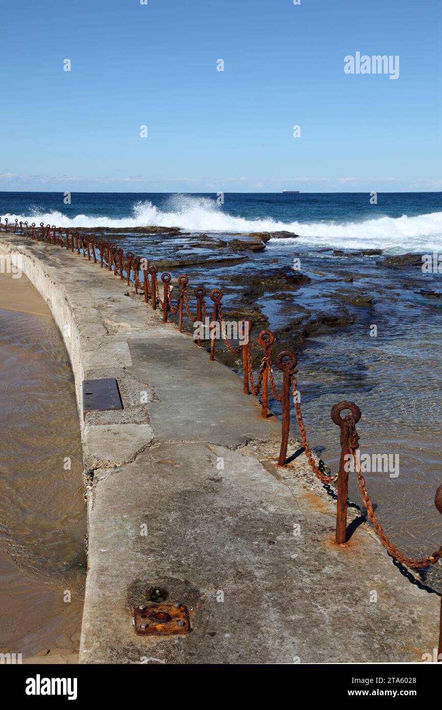 A nice sunny day at Newcastle Baths. These ocean baths are a popular ...