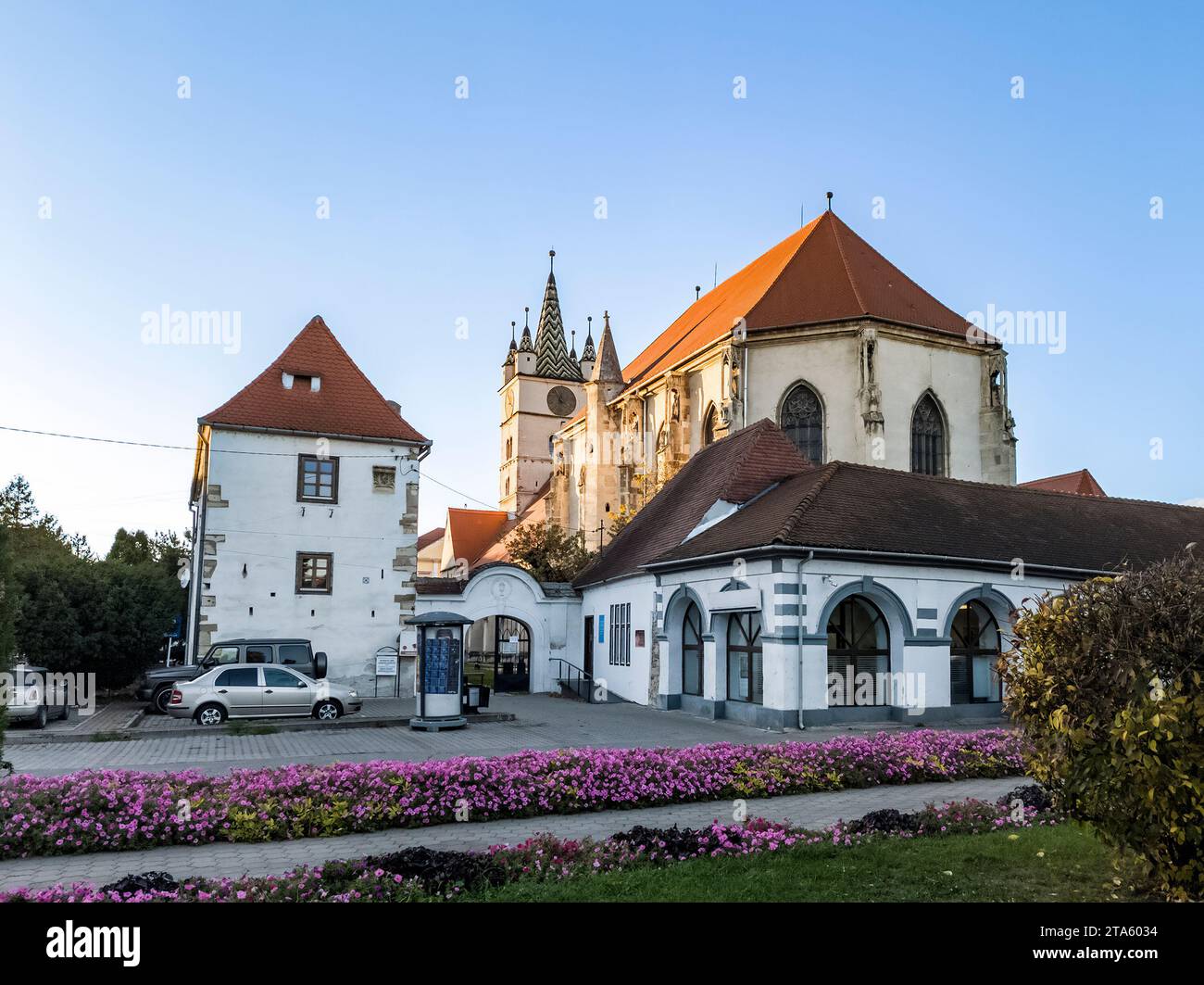 Sebes town in Transylvania, Romania, gothic lutheran cathedral from ...