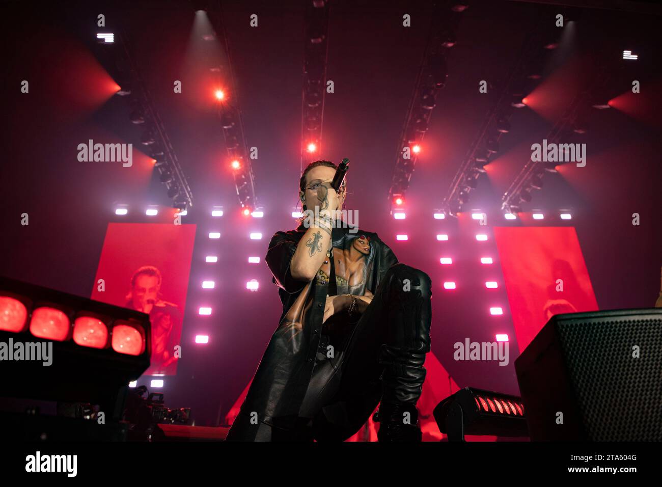 Filippo Maria Fanti, known as Irama, an Italian singer, rapper performs ...