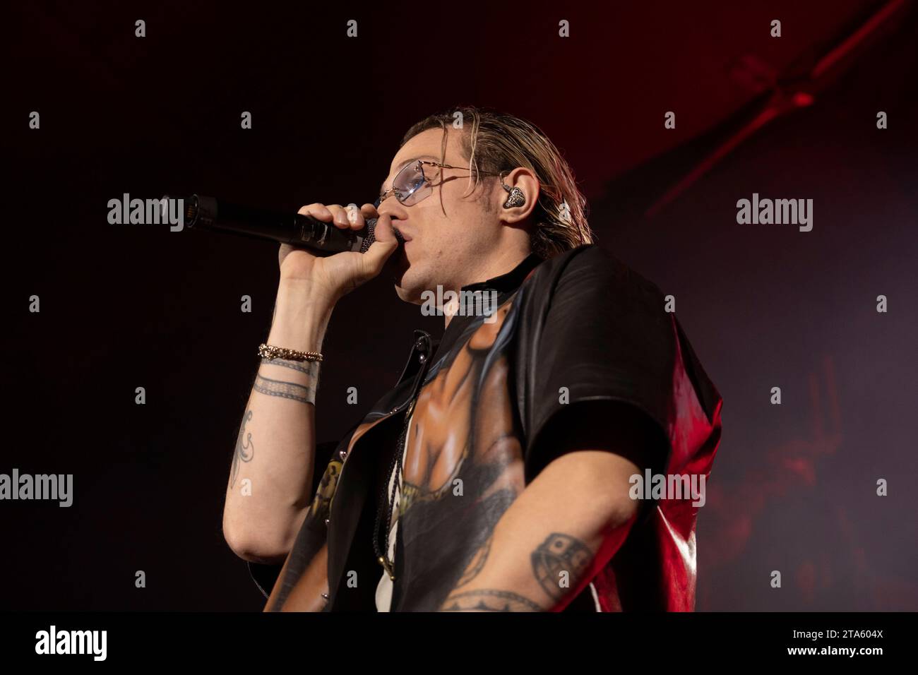 Filippo Maria Fanti, known as Irama, an Italian singer, rapper performs ...