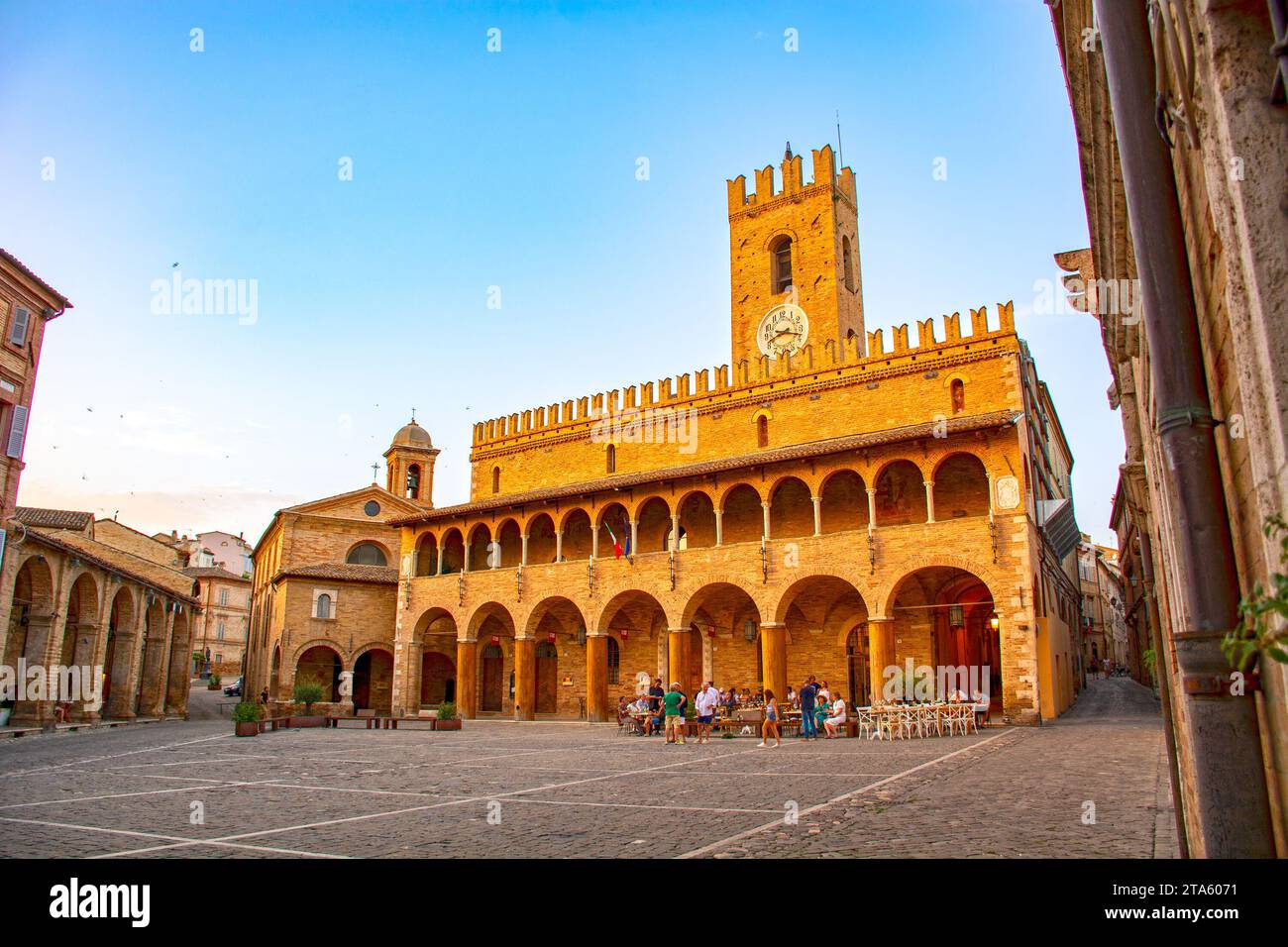 Main square of offida village hi-res stock photography and images - Alamy
