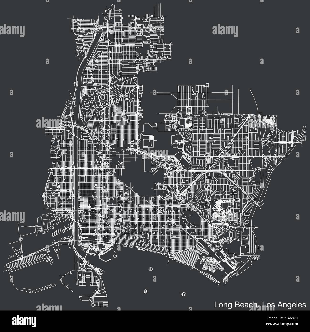 Long beach highway Stock Vector Images - Alamy