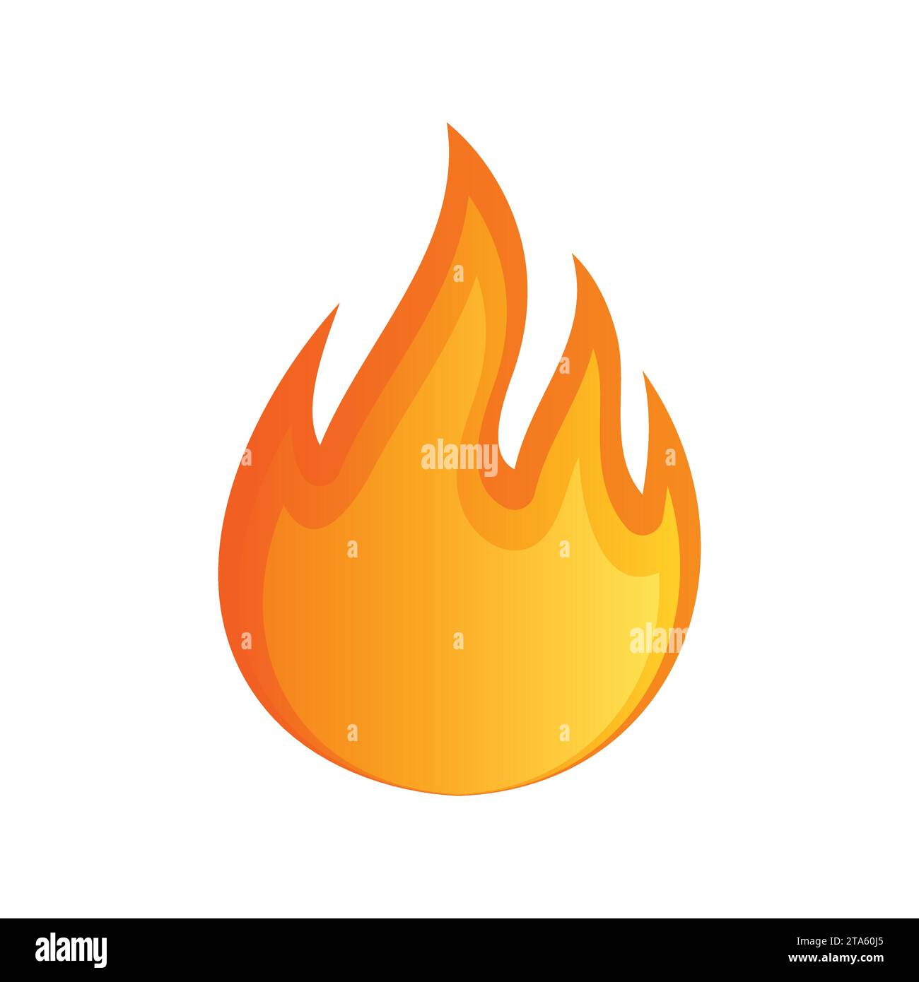 High quality fire emoticon isolated on white background. Fire emoji ...