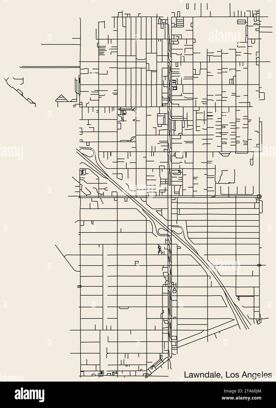 Los angeles street map Stock Vector Images - Alamy