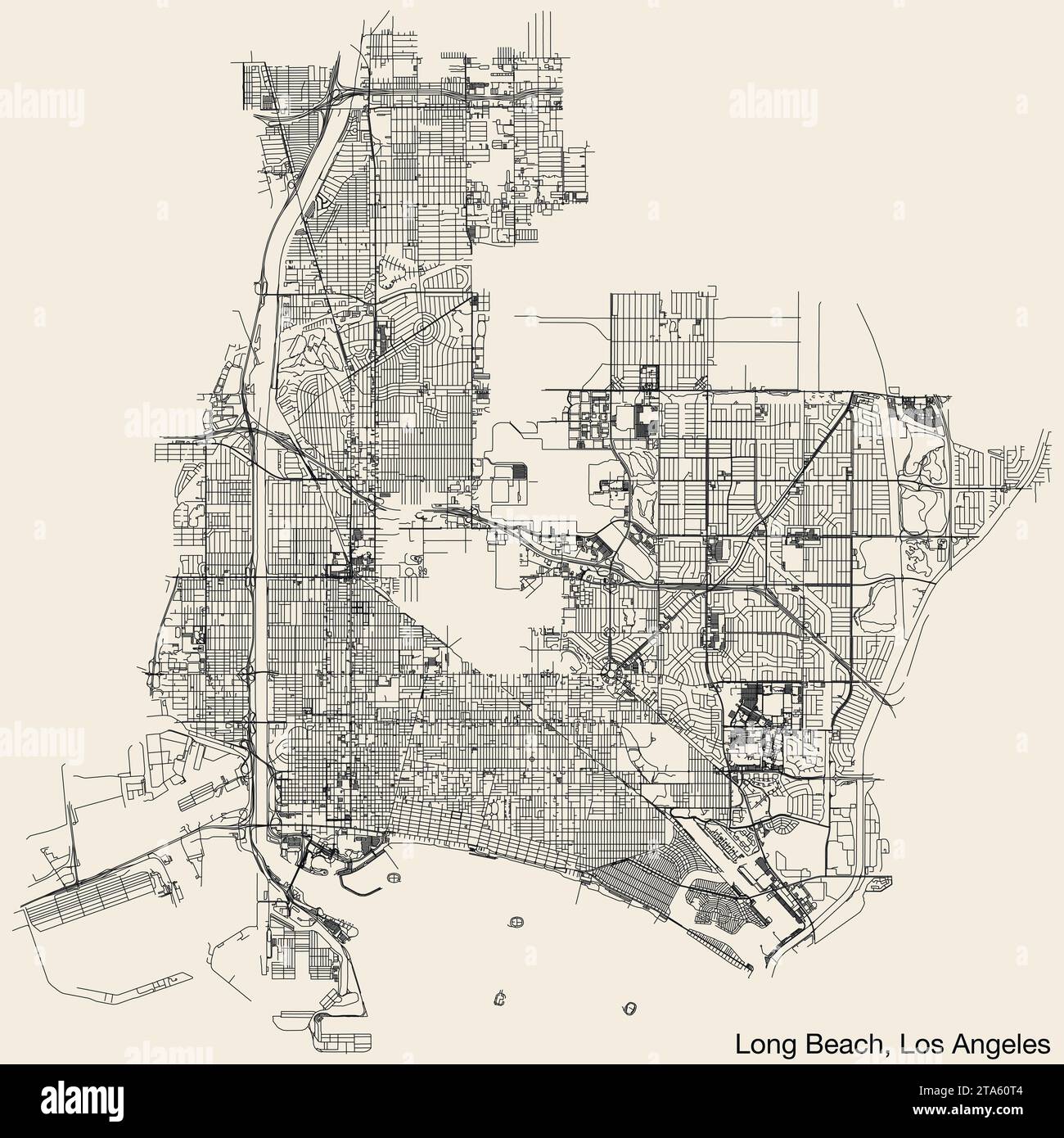 Long beach highway Stock Vector Images - Alamy