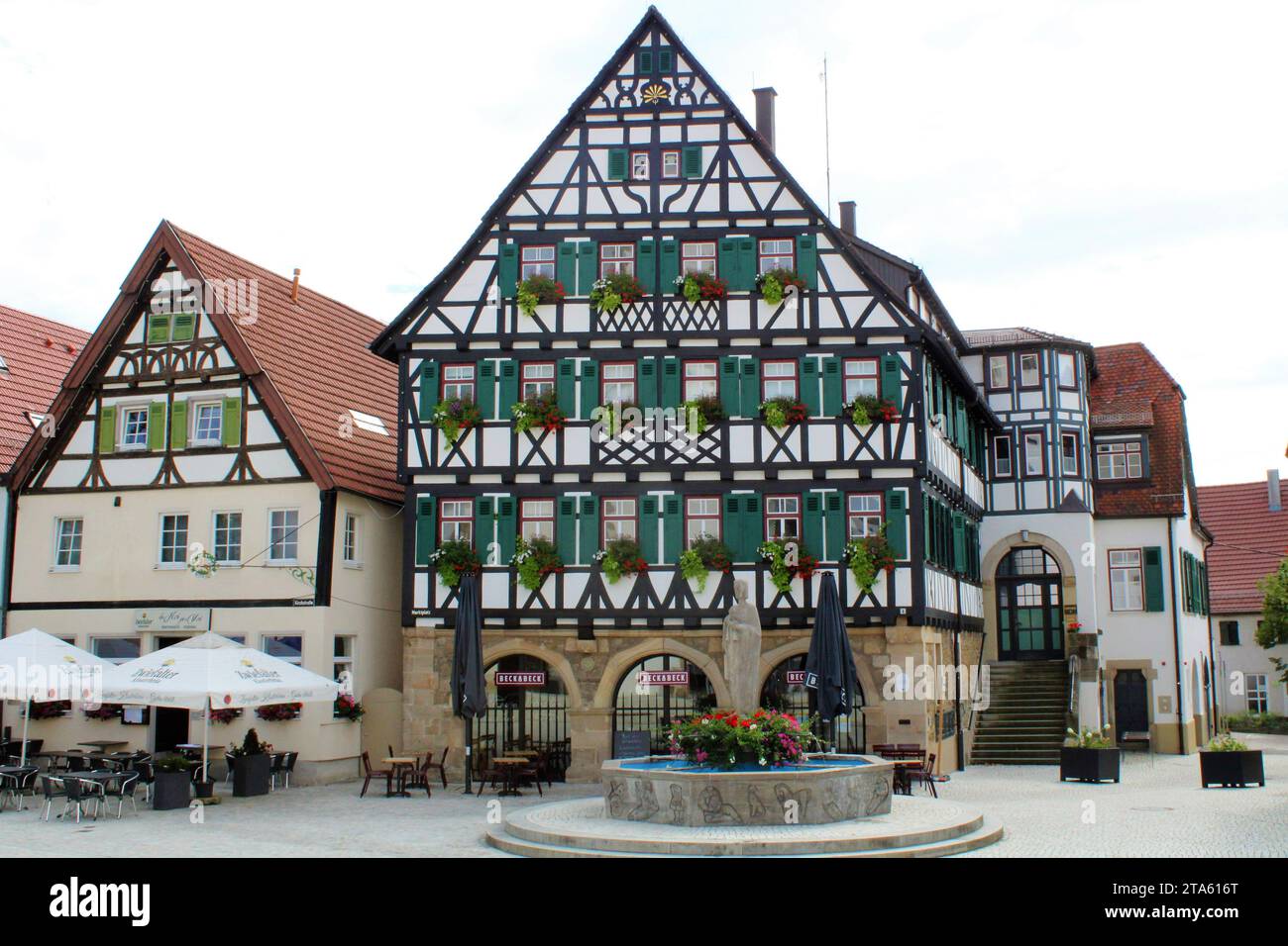 Most beautiful half timbered house in southern germany hi-res stock ...