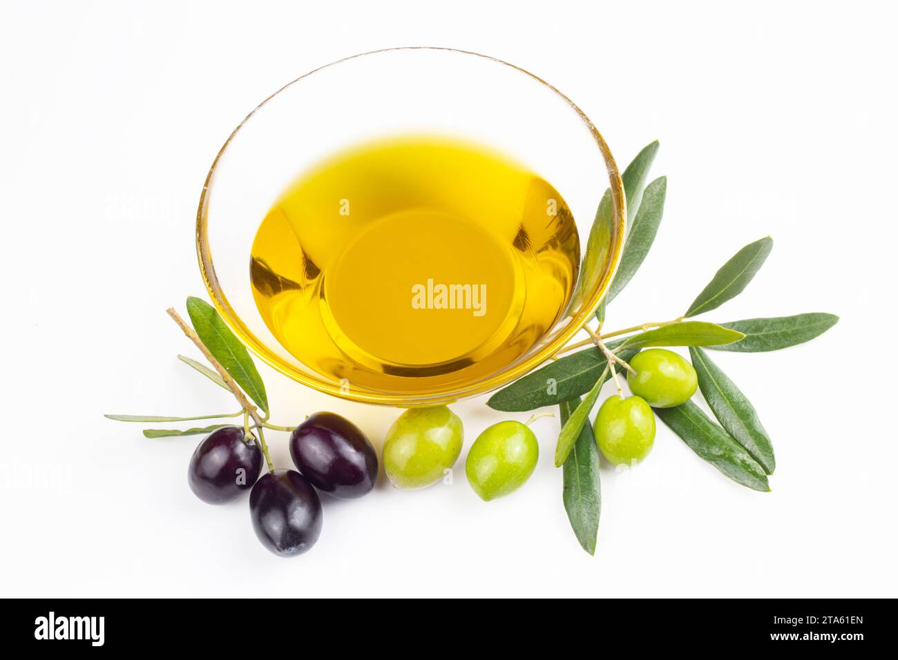 Branch olive green leaves delicious Cut Out Stock Images & Pictures - Alamy