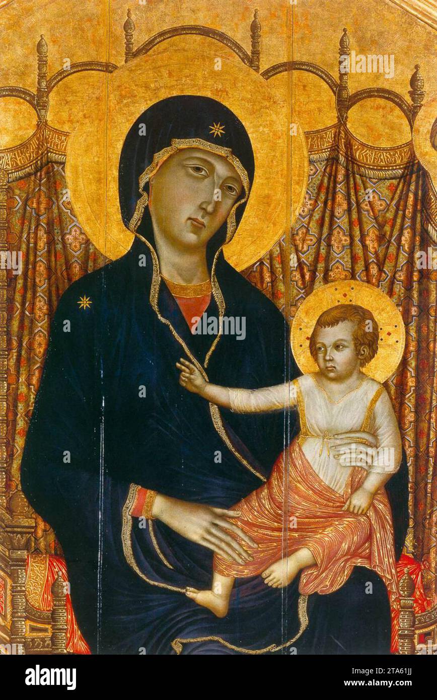 Rucellai Madonna (detail) 1285 by Duccio Di Buoninsegna Stock Photo - Alamy
