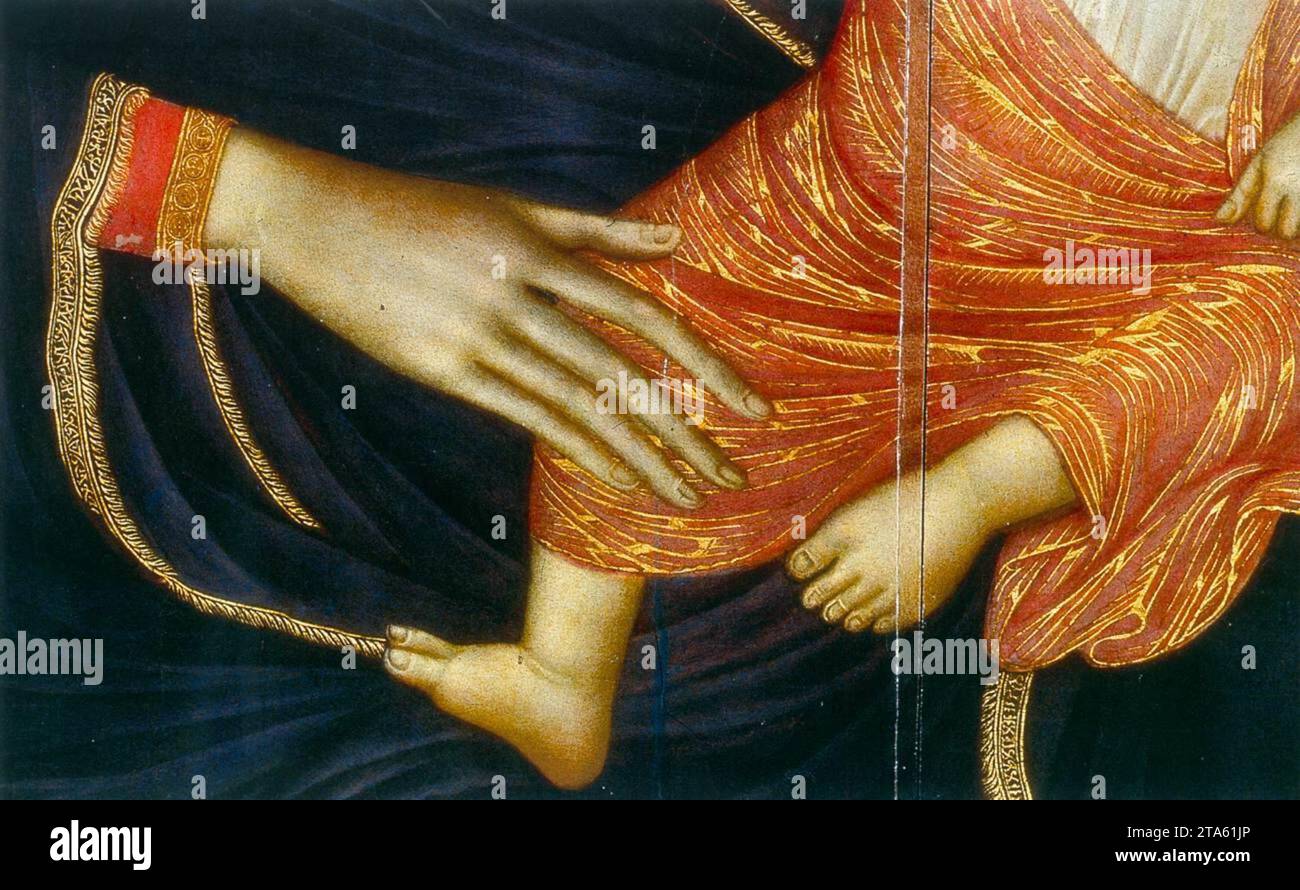 Rucellai Madonna (detail) 1285 by Duccio Di Buoninsegna Stock Photo - Alamy