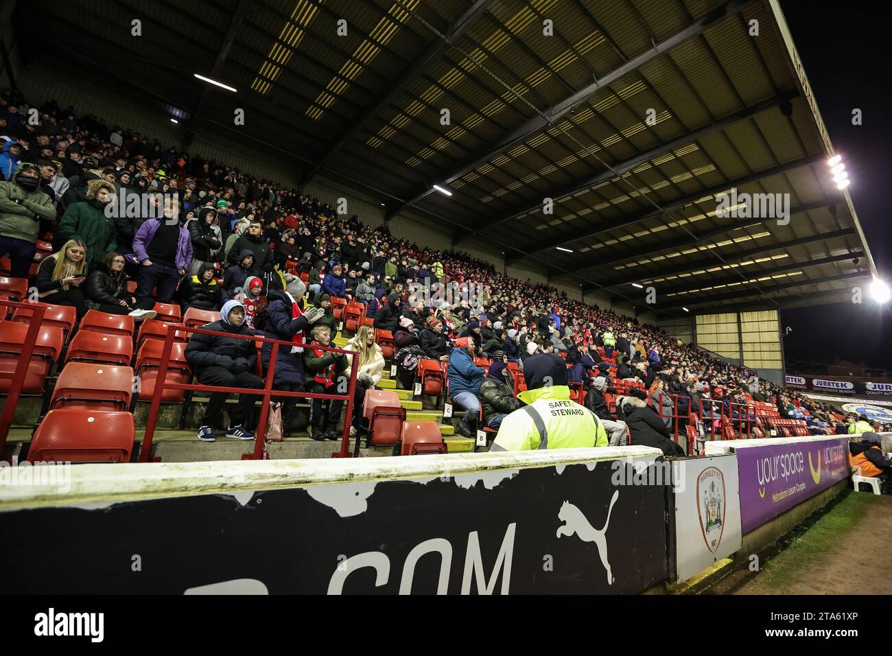 Barnsley fans during the Sky Bet League 1 match Barnsley vs Wycombe ...