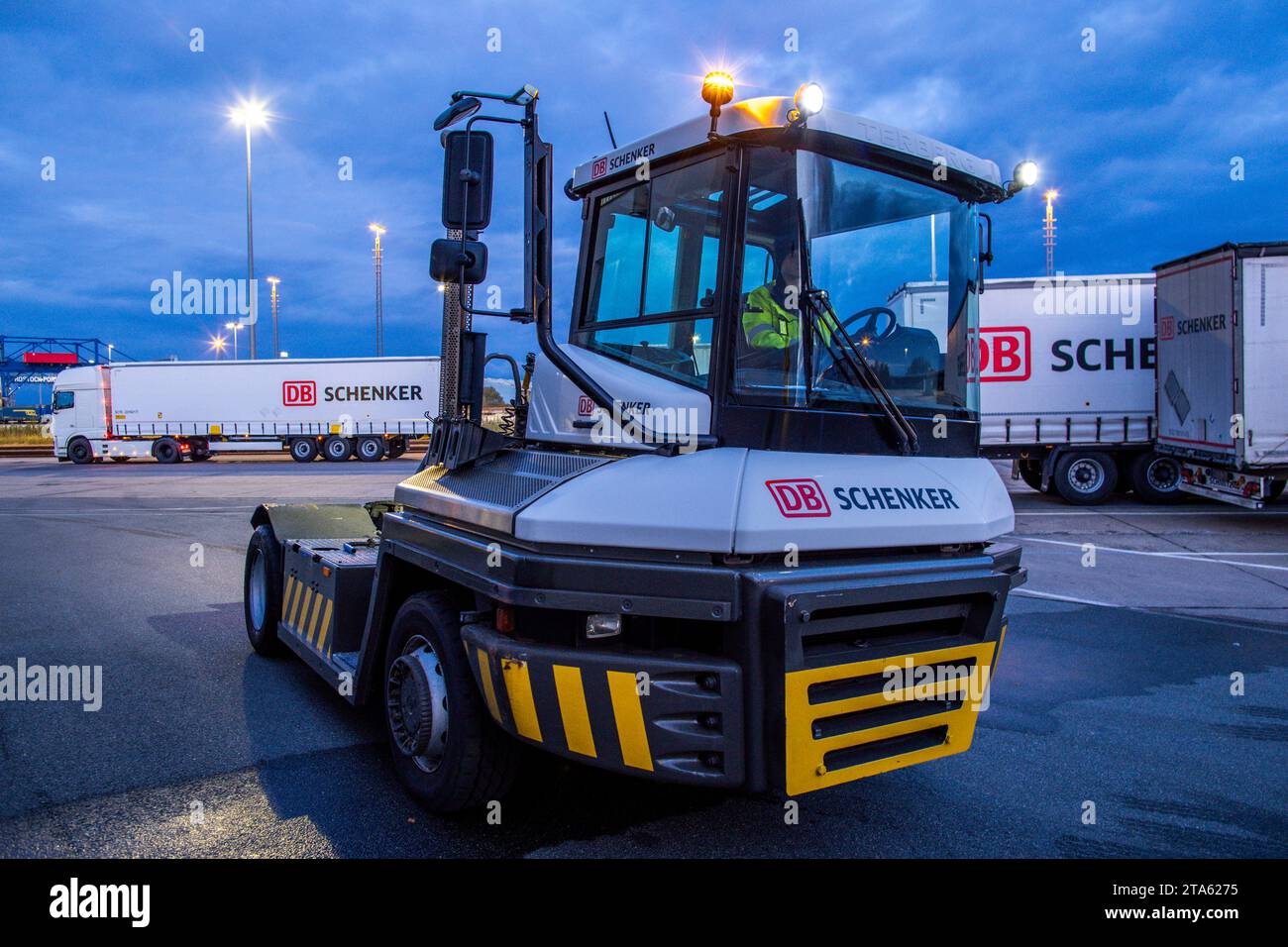 Rostock, Germany. 21st Nov, 2023. A DB Schenker logistics company's ...