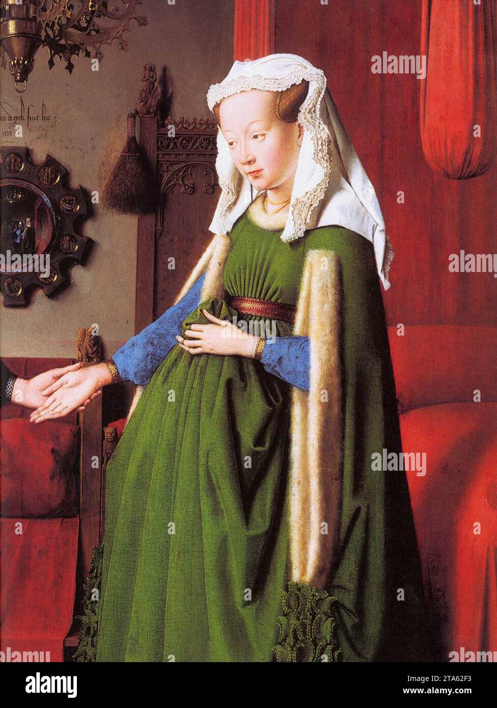 Portrait of Giovanni Arnolfini and his Wife (detail) 1434 by Jan Van ...