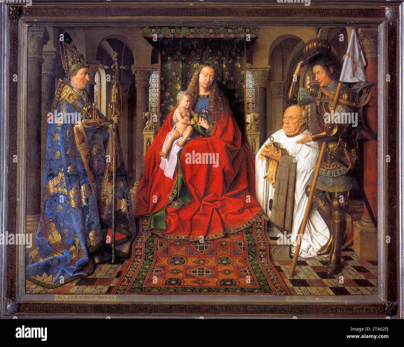 The Madonna with Canon van der Paele 1436 by Jan Van Eyck Stock Photo ...