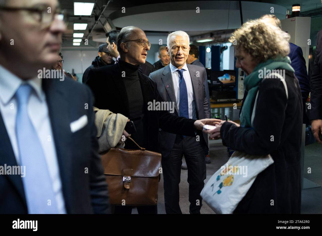 Paris, France. 29th Nov, 2023. MEDEF president Patrick Martin visits ...