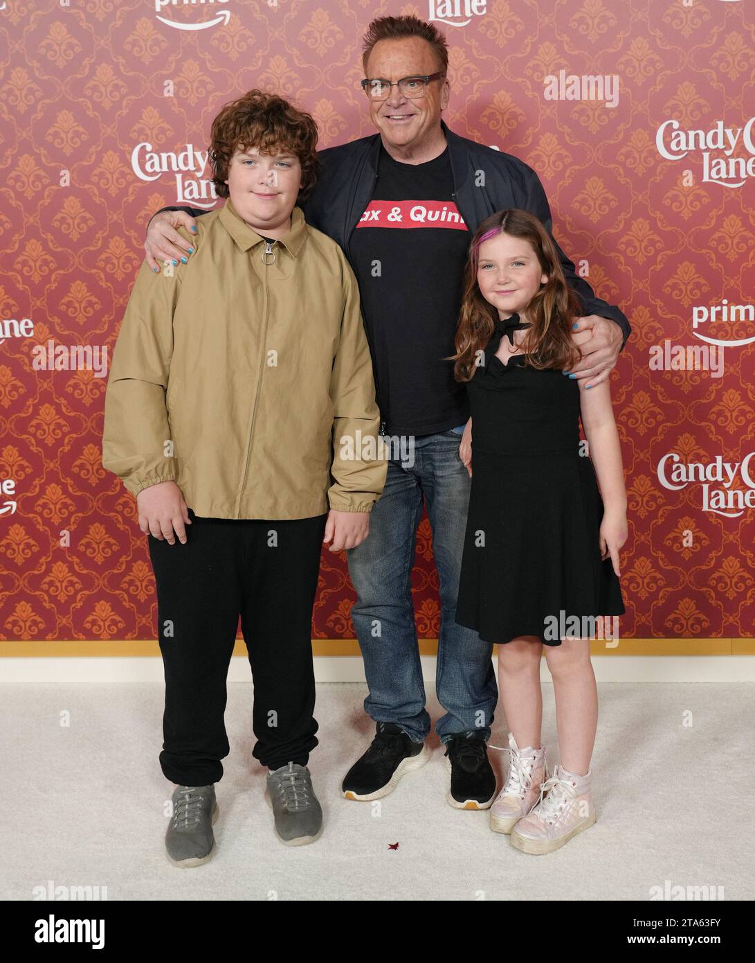 Los Angeles, USA. 28th Nov, 2023. Tom Arnold and Kids arrives at the ...