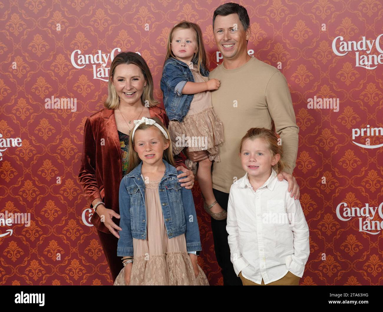 Beverley Mitchell Michael Cameron and Children at the Amazon Prime ...