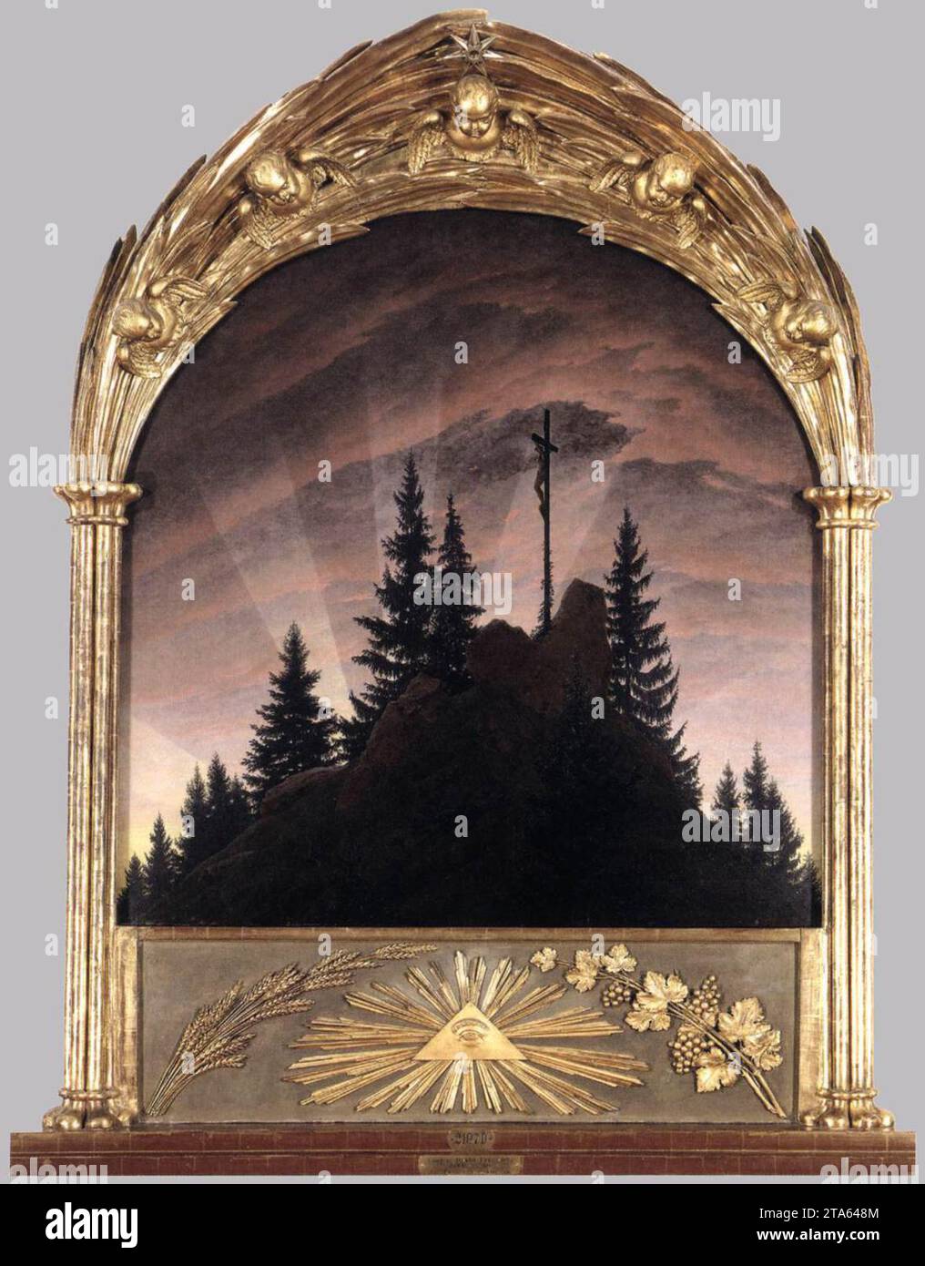 Cross in the Mountains (Tetschen Altar) 1808 by Caspar David Friedrich ...