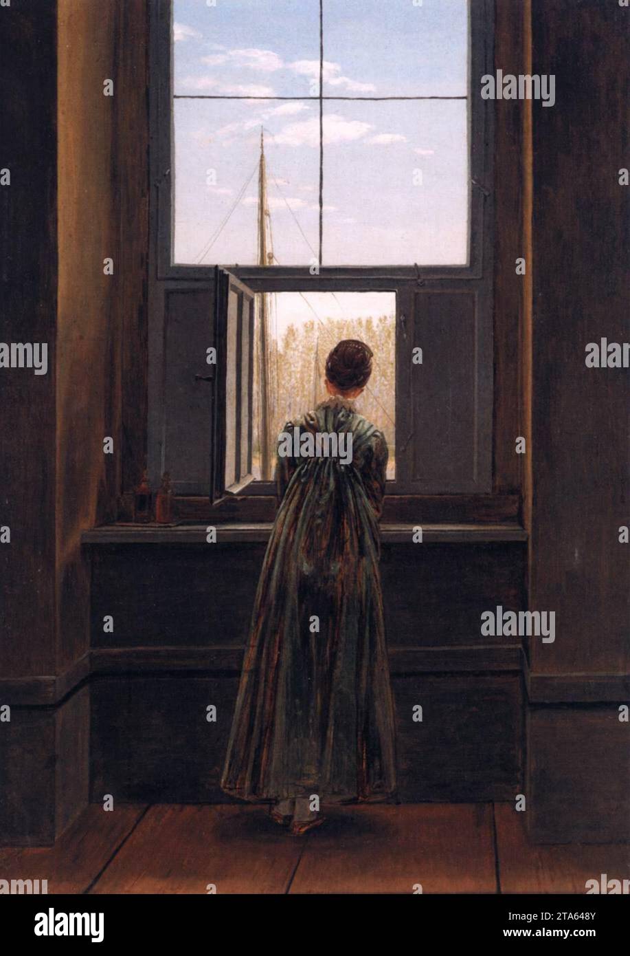 Woman at a Window 1822 by Caspar David Friedrich Stock Photo - Alamy