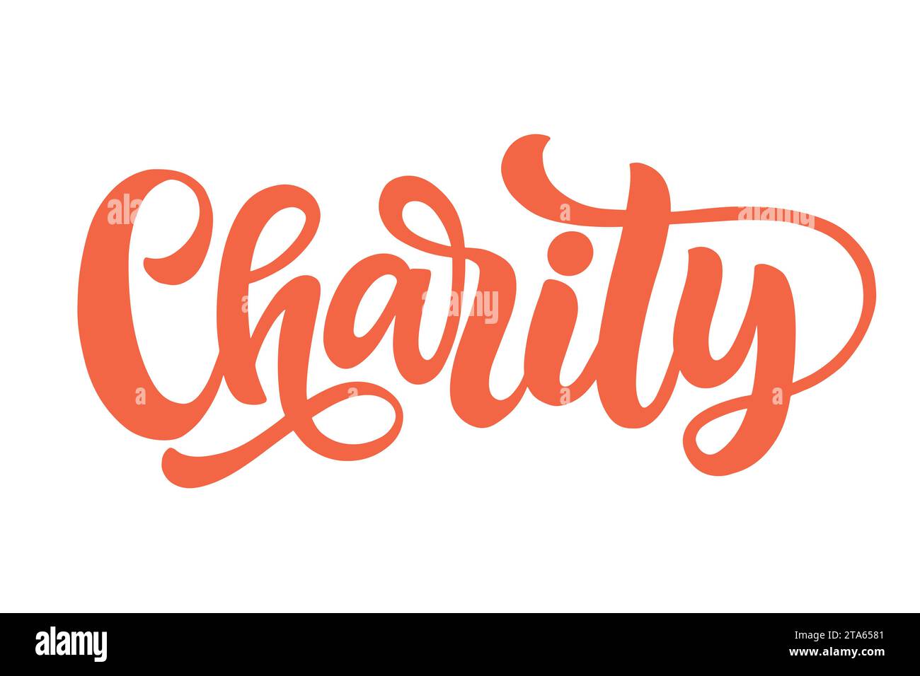 Charity Badge Inscription Logo. Hand Lettering Stock Vector Image & Art ...