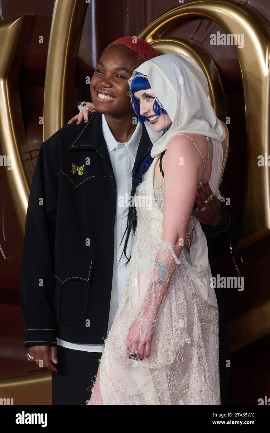 London, UK . 28 November, 2023 . Arlo Parks and Ashnikko pictured at ...