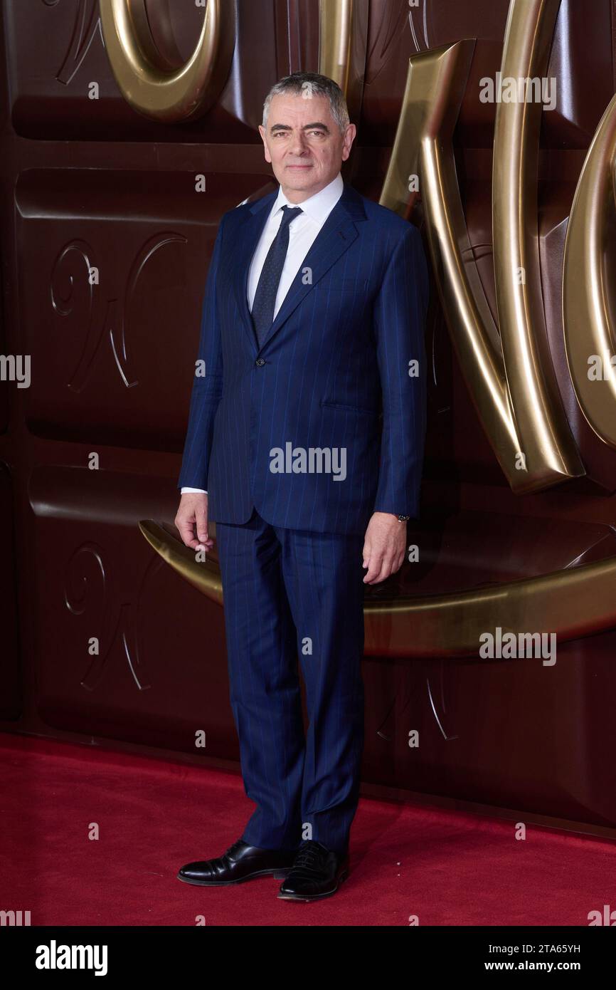 London, UK . 28 November, 2023 . Rowan Atkinson pictured at the World ...