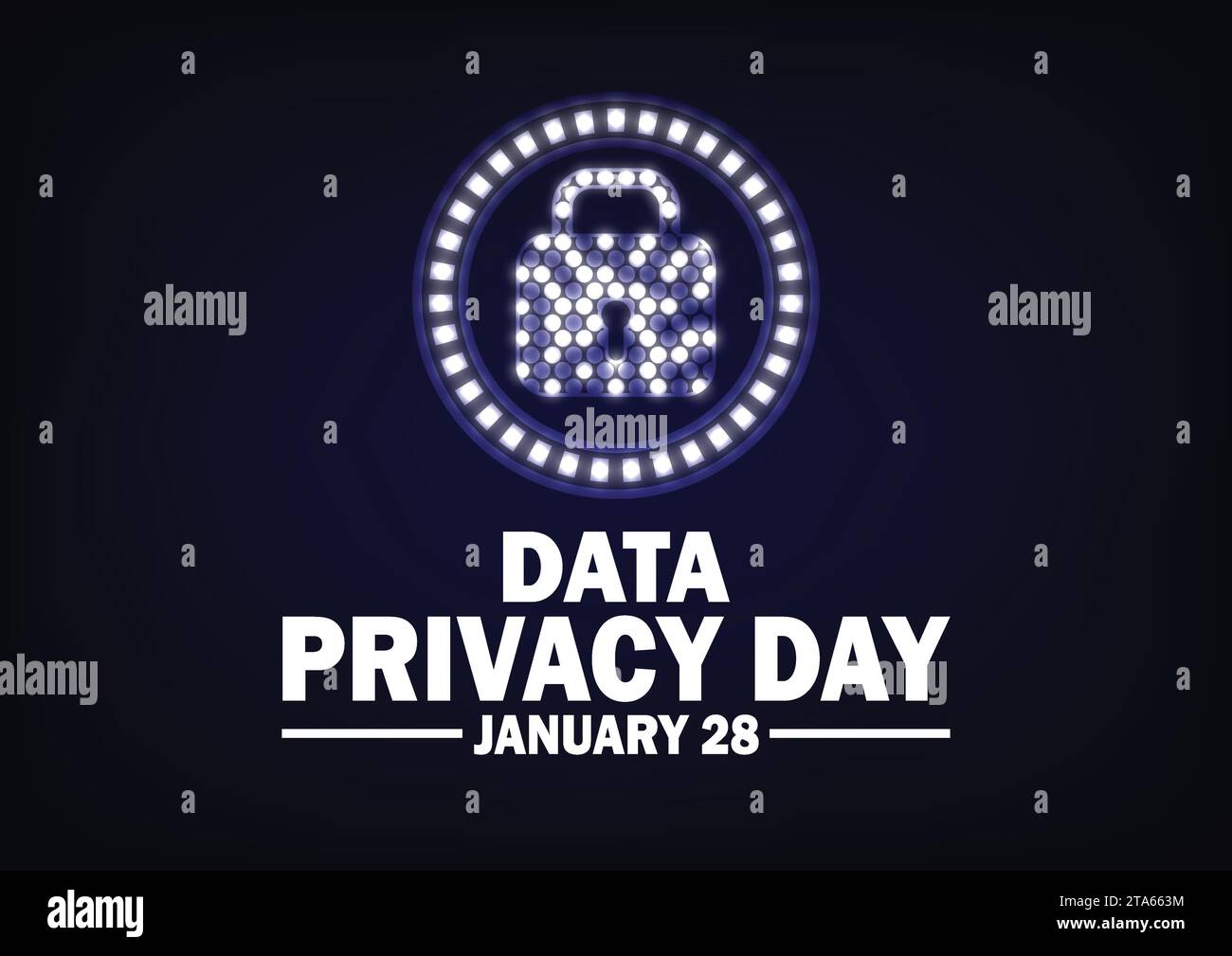 Vector illustration of Data Privacy Day. January 28. Background for ...