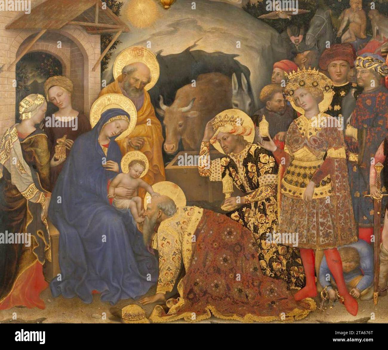 Adoration of the Magi (detail) 1423 by Gentile Da Fabriano Stock Photo - Alamy