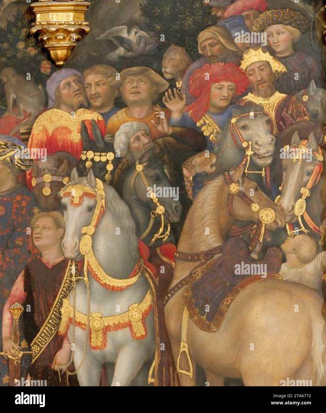 Adoration of the Magi (detail) 1423 by Gentile Da Fabriano Stock Photo - Alamy