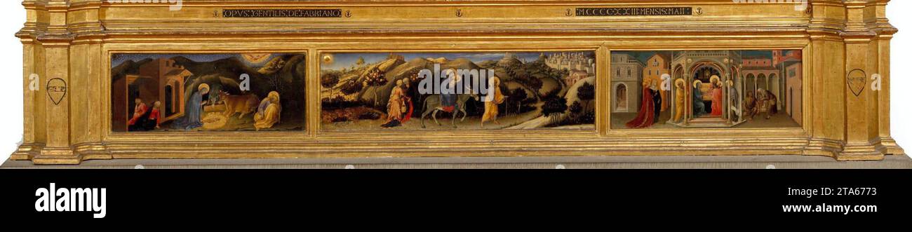 Adoration of the Magi: Predella 1423 by Gentile Da Fabriano Stock Photo - Alamy