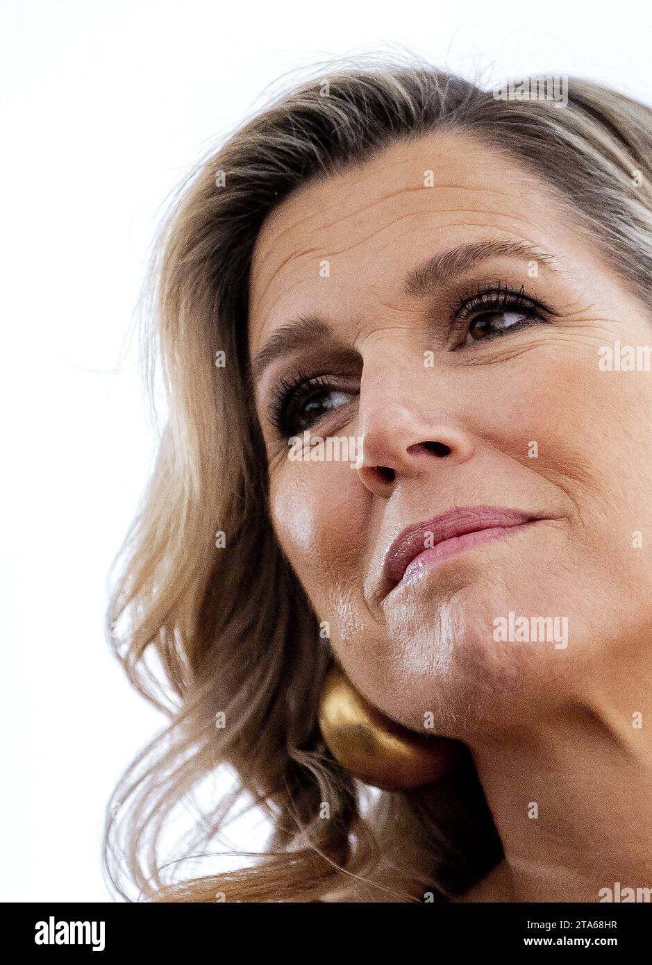 PARIS - Queen Maxima during a working visit to Maison Europeenee de la ...