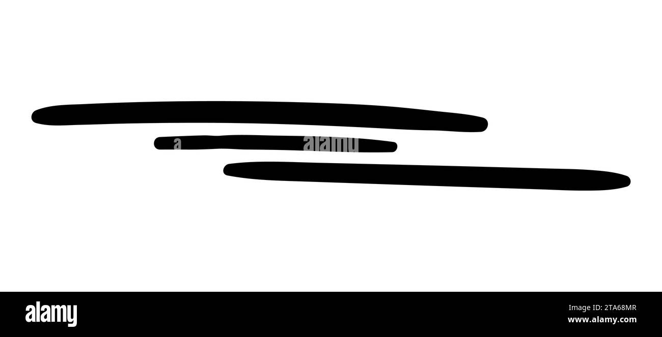 Swoosh and swoops underline typography tail shape. Brush drawn thick ...