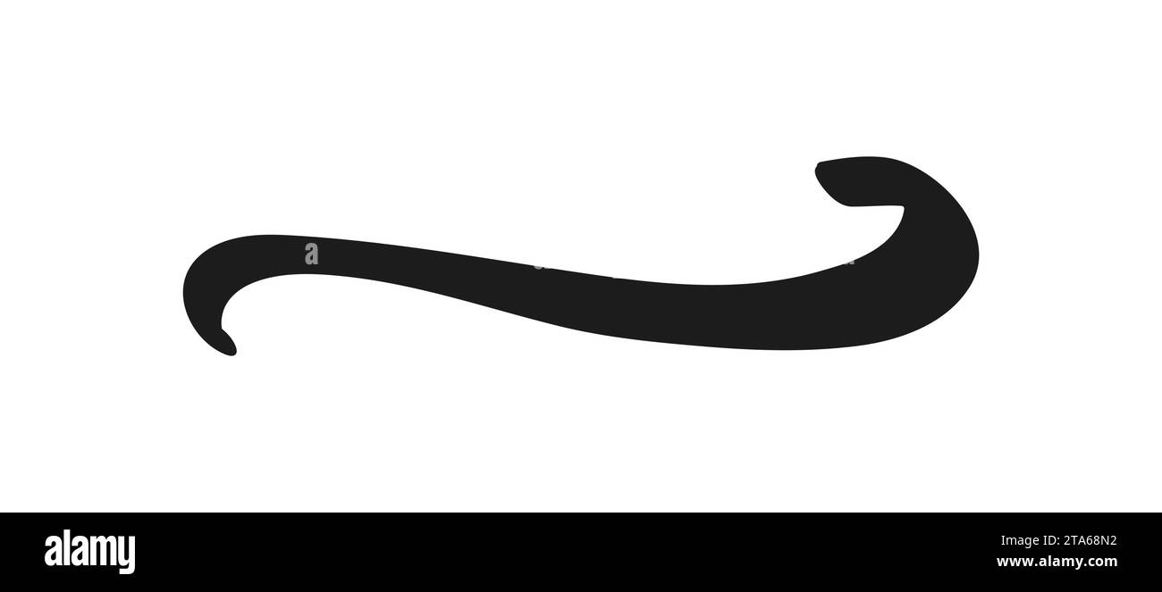 Swoosh and swoops underline typography tail shape. Brush drawn thick ...