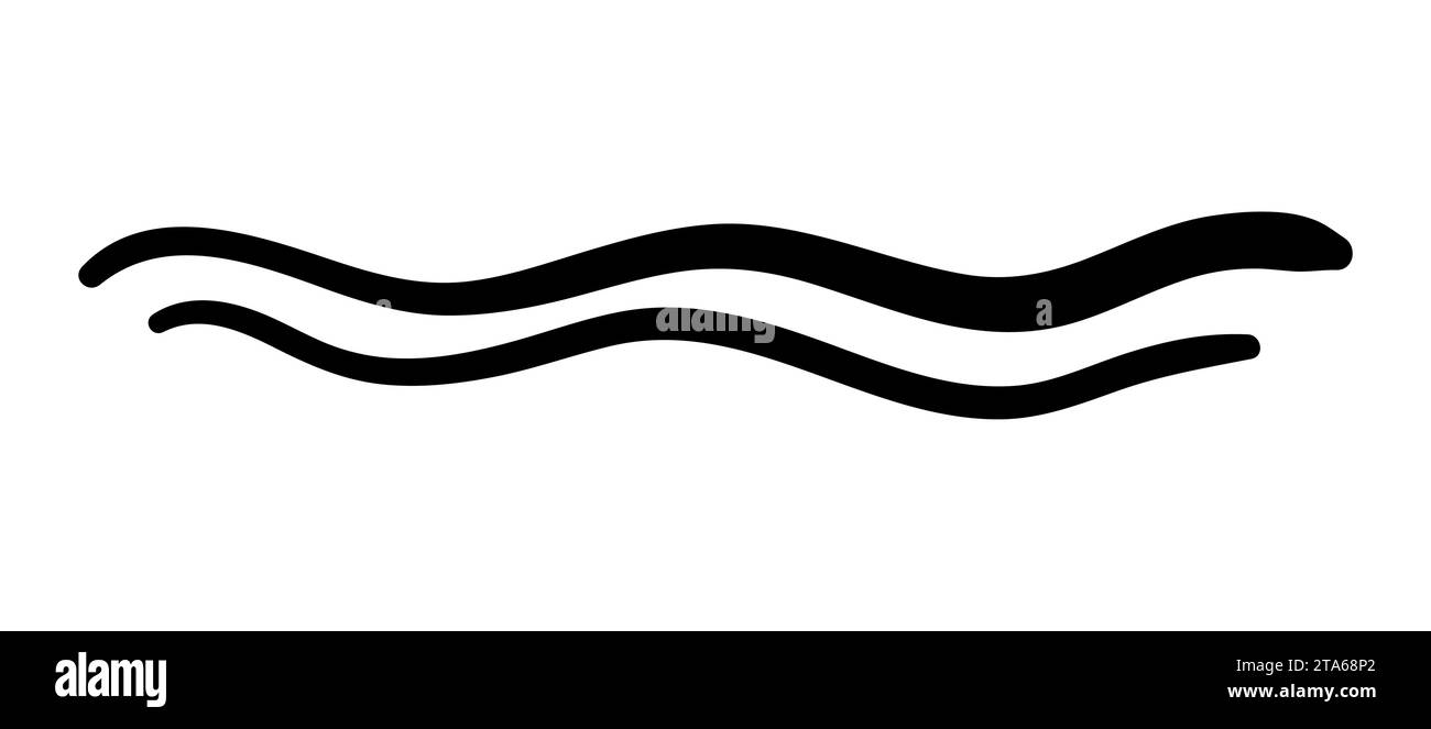 Swoosh and swoops underline typography tail shape. Brush drawn thick ...