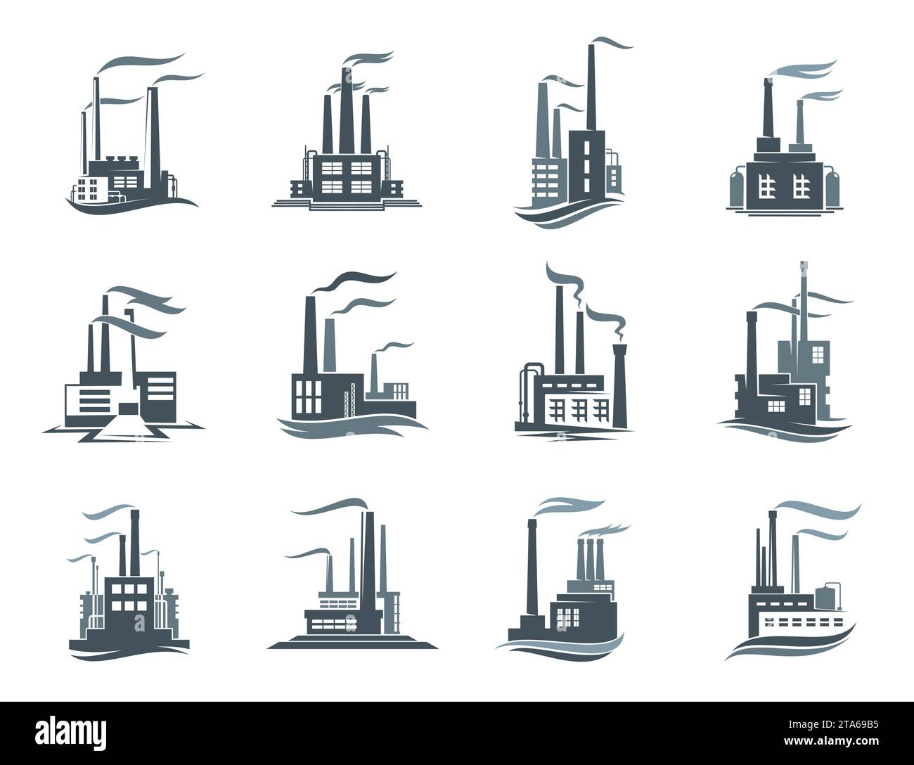Smokestack pollution smoke industry symbol Stock Vector Images - Alamy